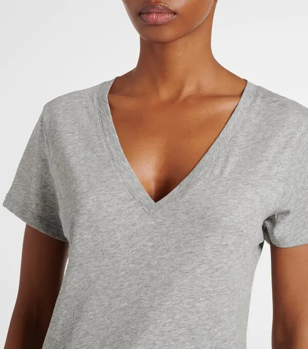 Vince Pima Cotton V-neck T-shirt - Grey