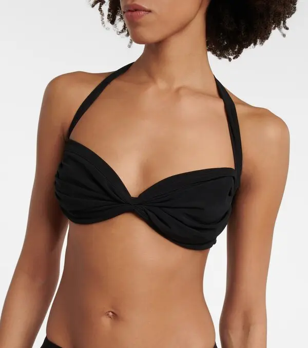 Norma Kamali Bill Bra Bikini Top - Black