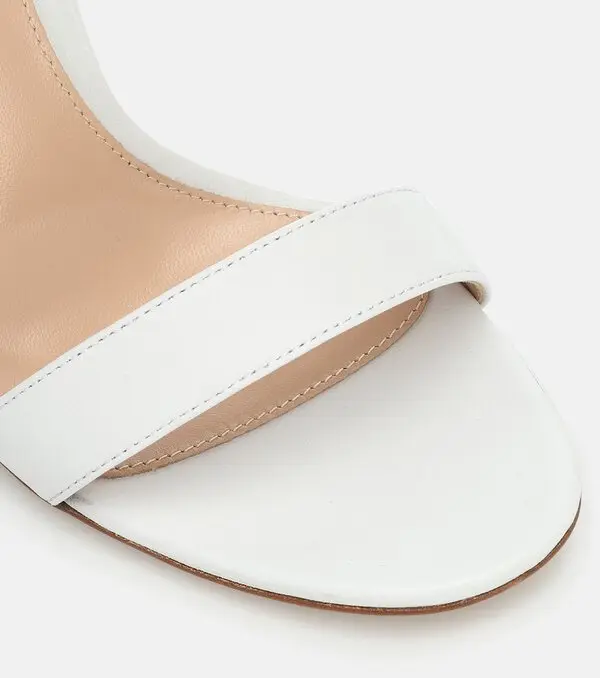 GIANVITO ROSSI Portofino 105 Leather Sandals - White