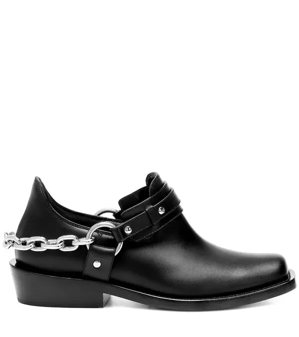 Rabanne Moto Leather Ankle Boots