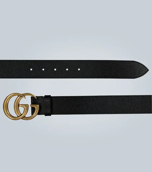 Gucci Leather Belt With Double G Buckle