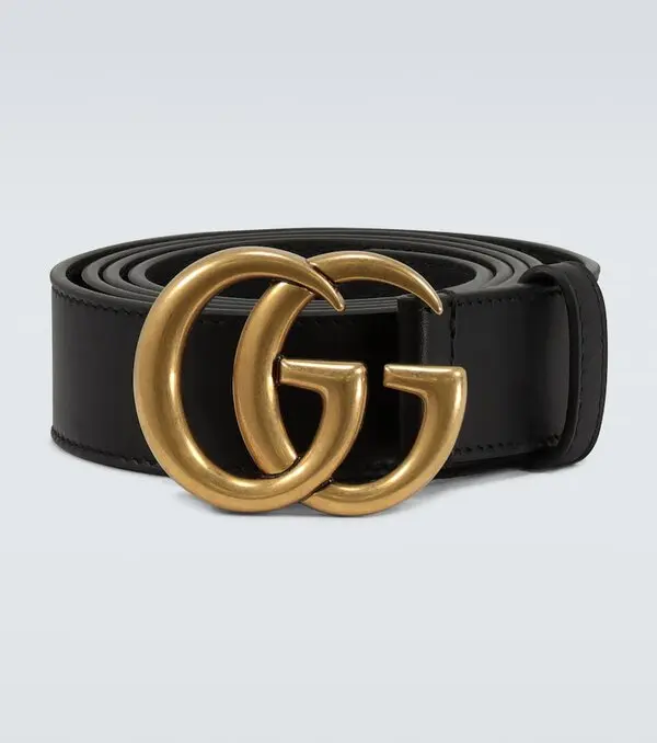 Gucci Leather Belt With Double G Buckle