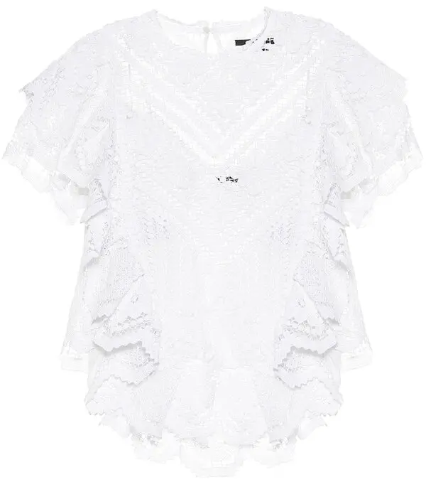 Isabel Marant Zainos Crochet Cotton Blouse