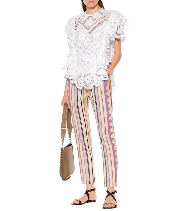 Isabel Marant Zainos Crochet Cotton Blouse