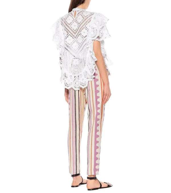 Isabel Marant Zainos Crochet Cotton Blouse