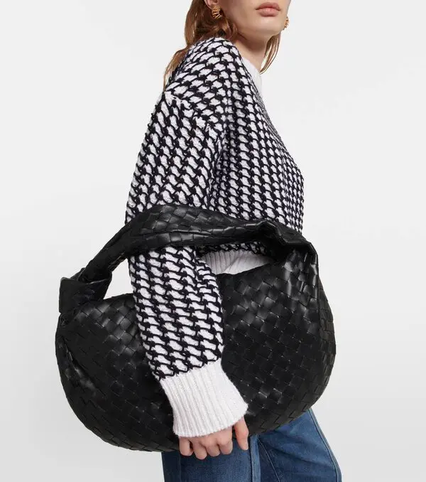 Bottega Veneta Jodie Intrecciato Leather Tote Bag - Black