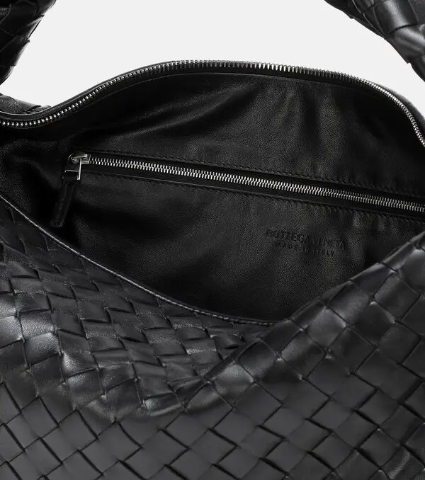 Bottega Veneta Jodie Intrecciato Leather Tote Bag - Black