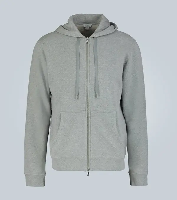 Sunspel Cotton-jersey Hooded Sweatshirt