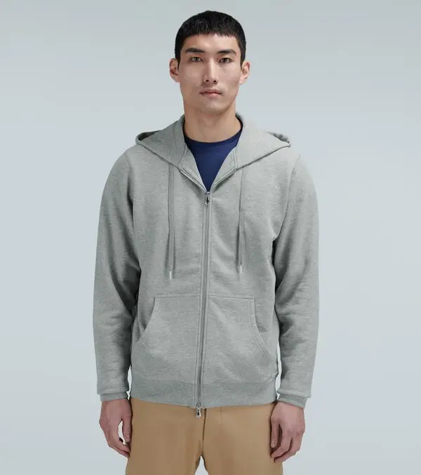 Sunspel Cotton-jersey Hooded Sweatshirt