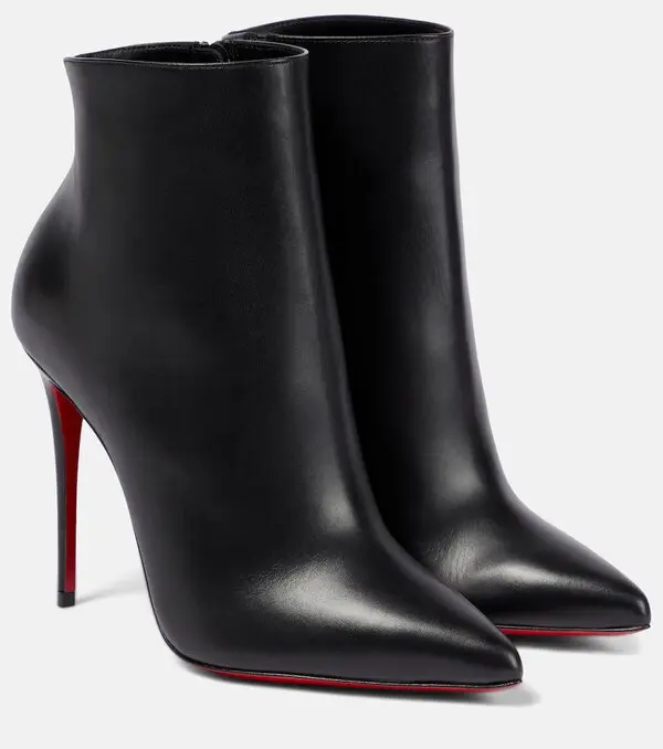 CHRISTIAN LOUBOUTIN So Kate 100 Leather Ankle Boots - Black
