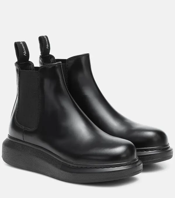 Alexander McQueen Leather Chelsea Boots
