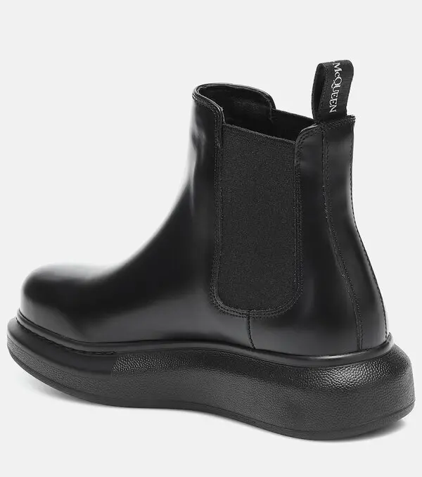 Alexander McQueen Leather Chelsea Boots