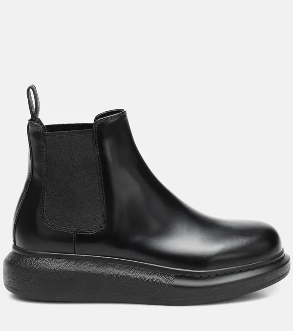 Alexander McQueen Leather Chelsea Boots