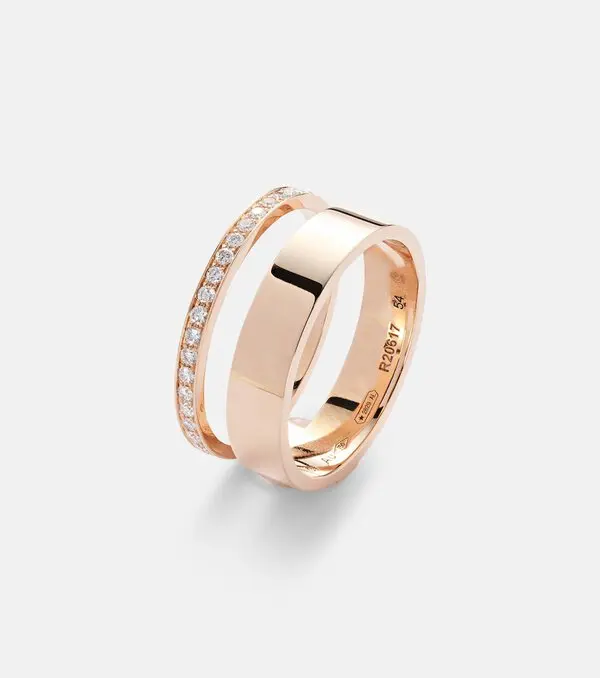REPOSSI Berbere Module 18kt Rose And Diamond Ring - Gold