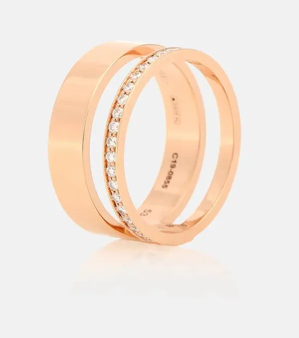 REPOSSI Berbere Module 18kt Rose And Diamond Ring
