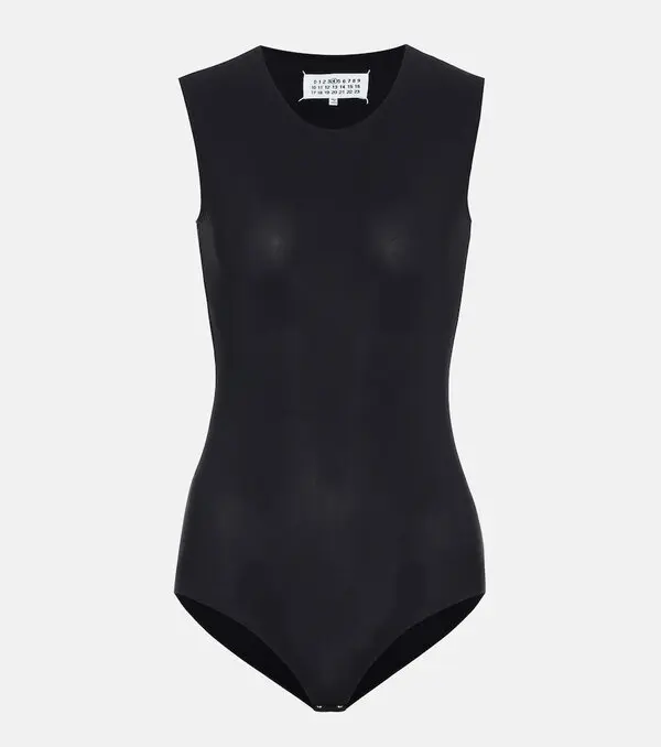 MAISON MARGIELA Sleeveless Stretch-jersey Bodysuit - Black