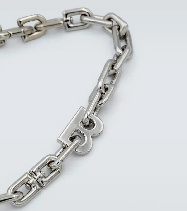 Balenciaga B Chain Thin Necklace