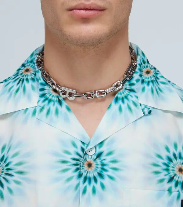 Balenciaga B Chain Thin Necklace
