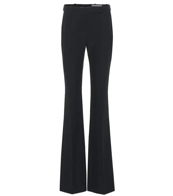 Alexander McQueen Mid-rise Flared Pants - Black