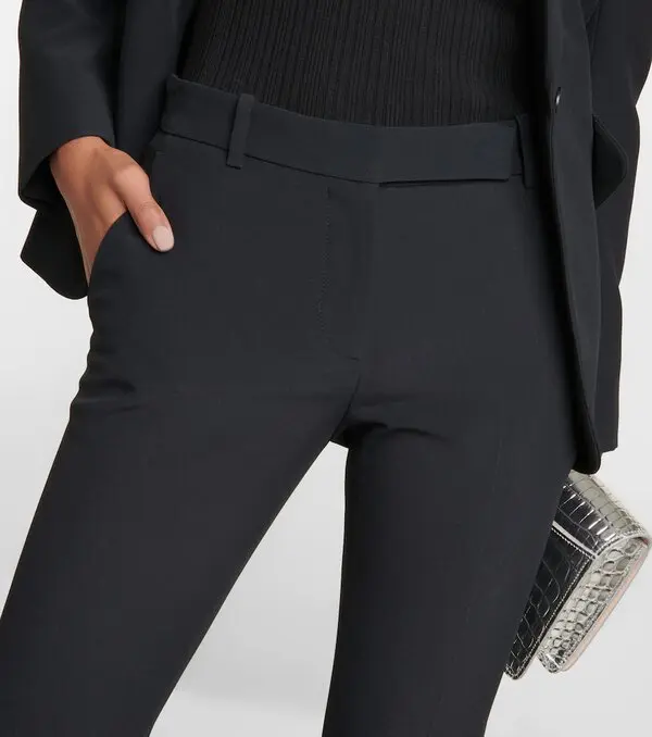 Alexander McQueen Mid-rise Flared Pants - Black