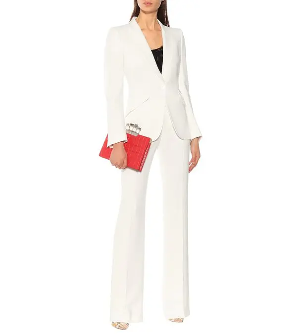 Alexander McQueen Crêpe Blazer - White