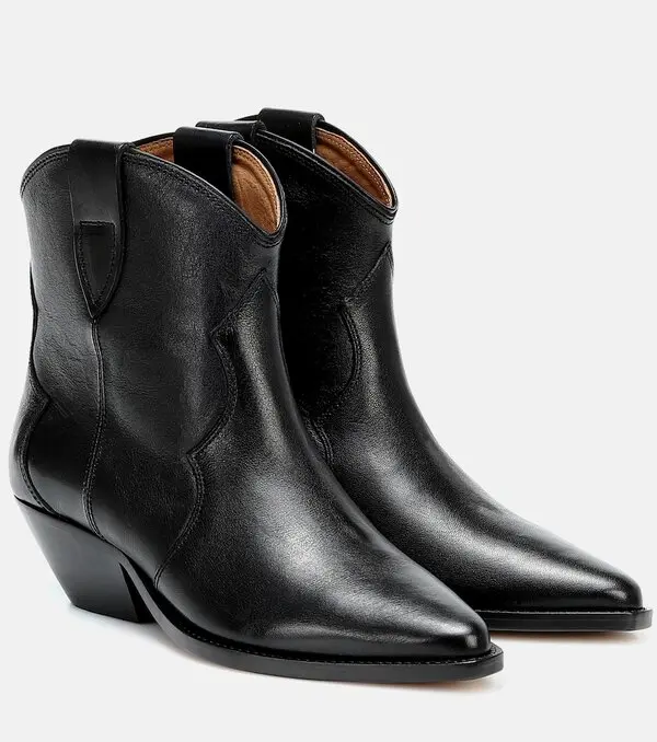 Isabel Marant Étoile Dewina Leather Ankle Boots - Black