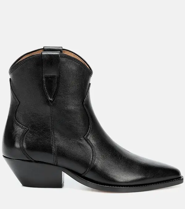 Isabel Marant Étoile Dewina Leather Ankle Boots - Black
