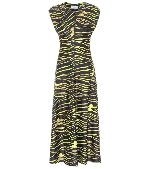 MARINE SERRE Zebra-print Jersey Maxi Dress - Multicoloured