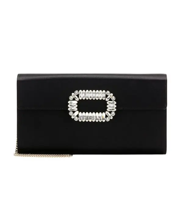 ROGER VIVIER Evening Envelope Satin Clutch