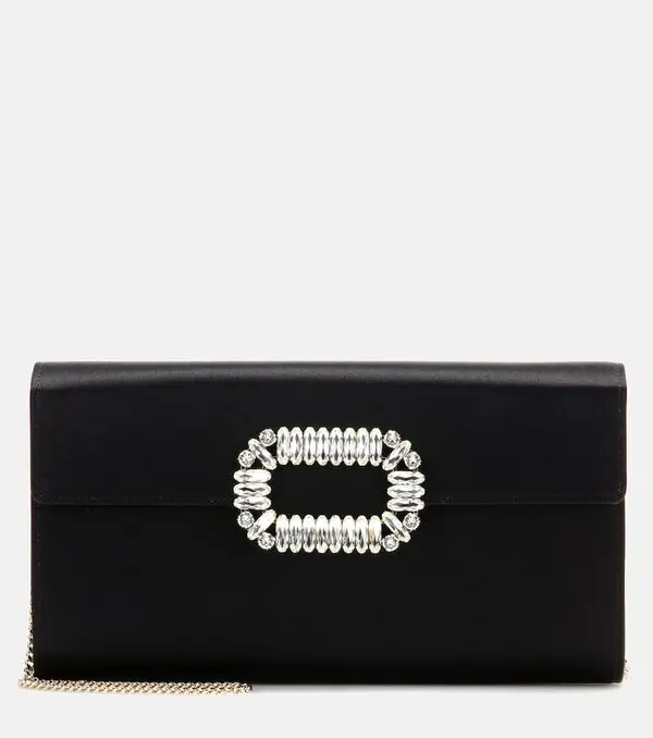 ROGER VIVIER Evening Envelope Satin Clutch