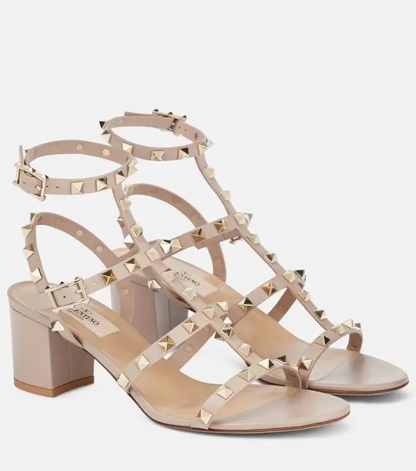 Valentino Garavani Rockstud Leather Sandals - Brown