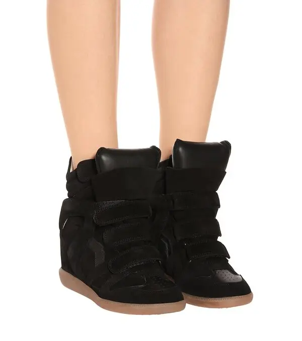 Isabel Marant Bekett Leather And Suede Sneakers