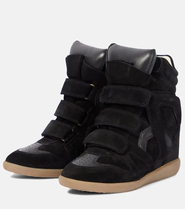 Isabel Marant Bekett Leather And Suede Sneakers