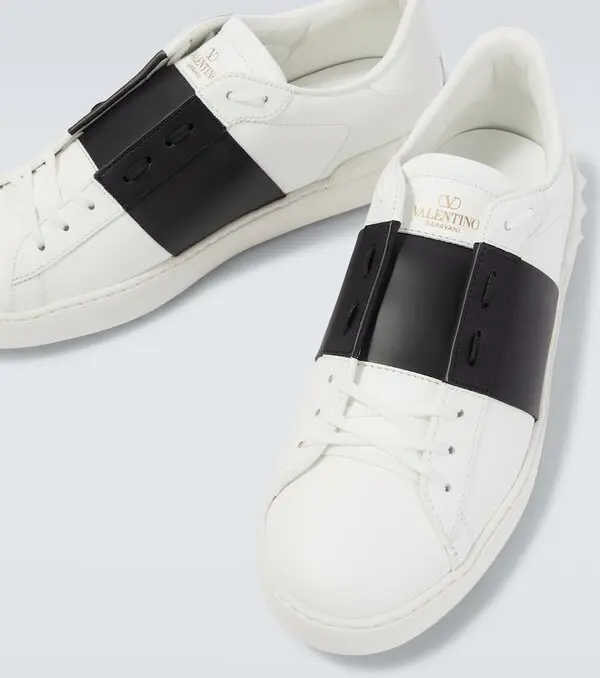 Valentino Garavani Open Leather Sneakers - White