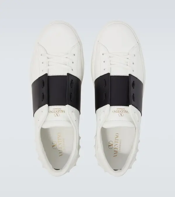 Valentino Garavani Open Leather Sneakers - White