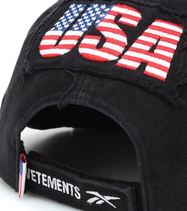 Vetements X Reebok Embroidered Baseball Cap In Multicoloured - 40