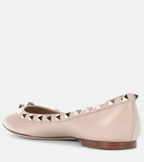 Valentino Garavani Rockstud Ballet Flats - Neutrals