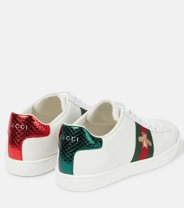 Gucci Ace Leather Sneakers - White