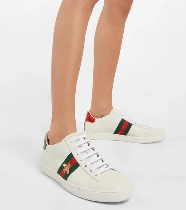 Gucci Ace Leather Sneakers - White