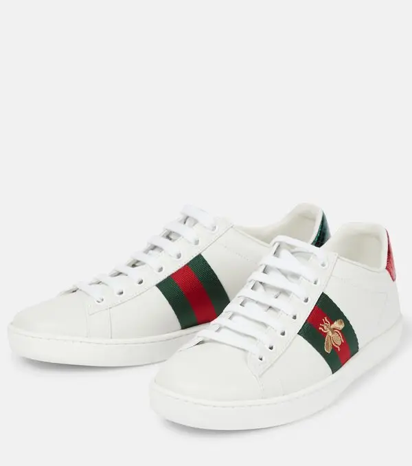 Gucci Ace Leather Sneakers - White