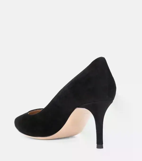 GIANVITO ROSSI 70 Suede Pumps - Black