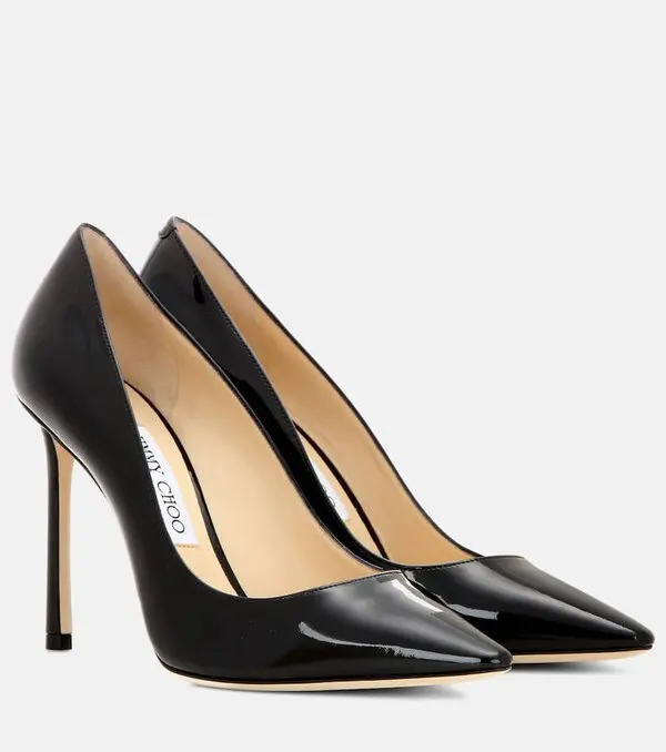 JIMMY CHOO Romy 100 Patent Leather Pumps