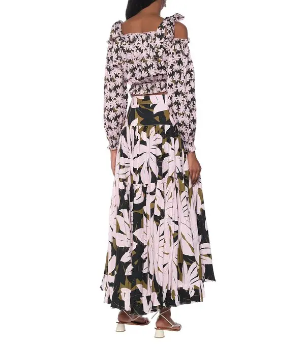 ALEXANDRA MIRO Gypsy Printed Cotton Crop Top