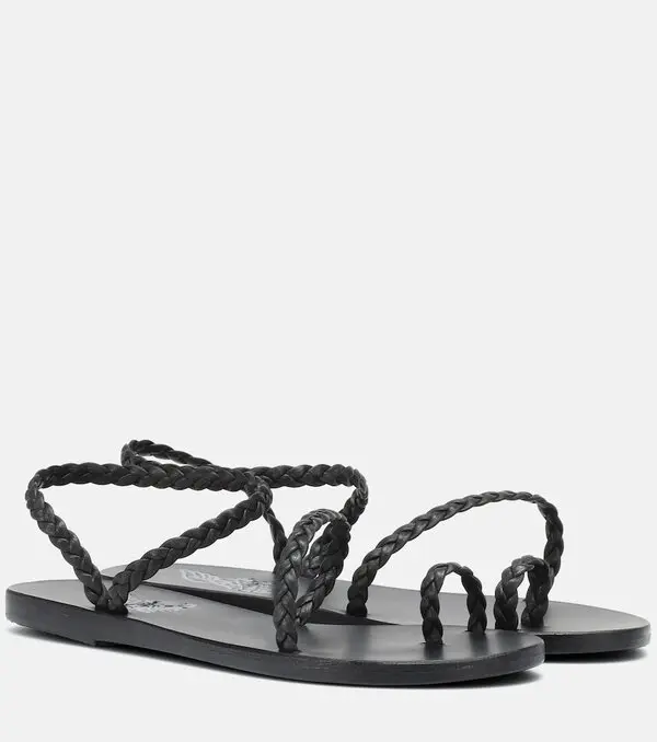 ANCIENT GREEK SANDALS Eleftheria Leather Sandals - Black