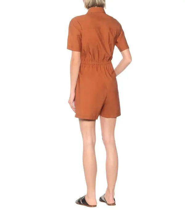 Brunello Cucinelli Exclusive To – Embellished Cotton-blend Playsuit