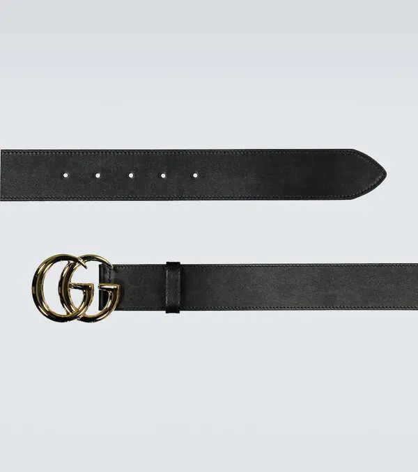Gucci Gg Marmont Leather Belt - Black
