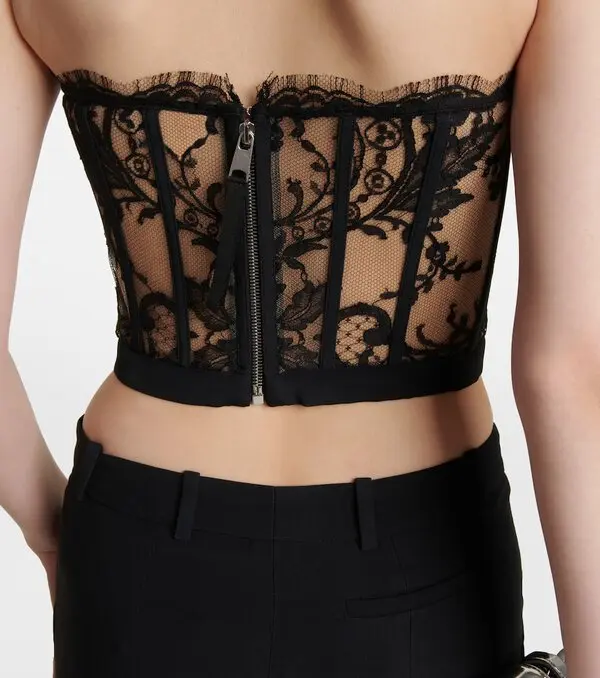 Alexander McQueen Lace Bustier - Black