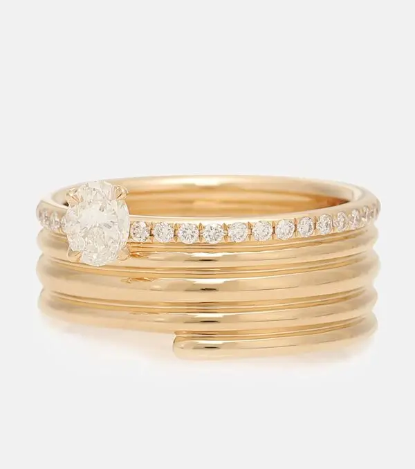 REPOSSI Blast 18kt Rose Ring With Diamonds - Gold