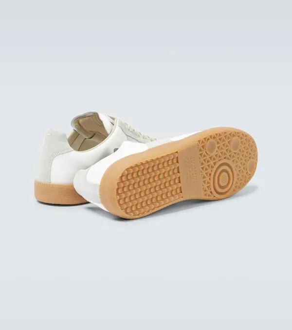 MAISON MARGIELA Replica Leather And Suede Sneakers - White