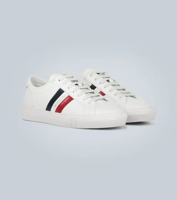 Moncler Monaco Leather Sneakers - White
